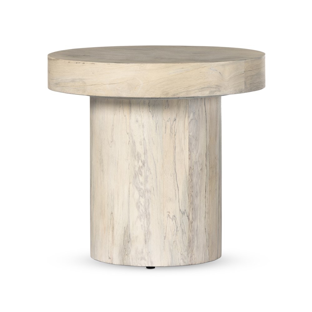 Four Hands Hudson Pedestal End Table Bleached 229628-007 - Portland, OR ...