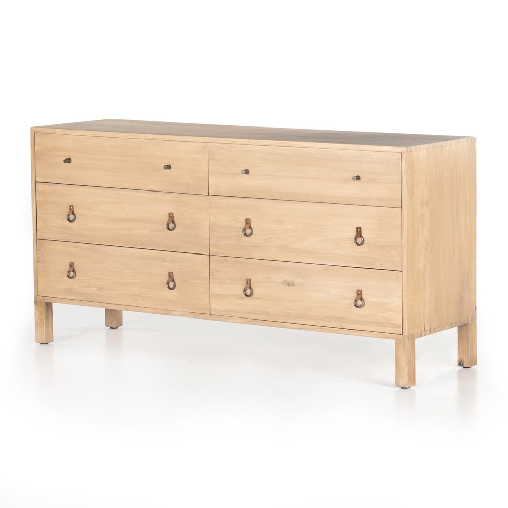 Four Hands Isador 6 Drawer Dresser Dry Wash Poplar 239720-001 ...