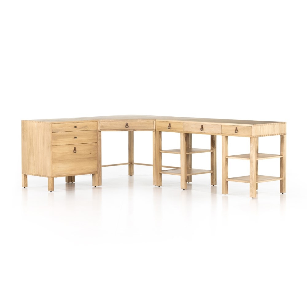 Four Hands Isador Modular Desk W Filing Cabinet 231969-001 - Portland ...