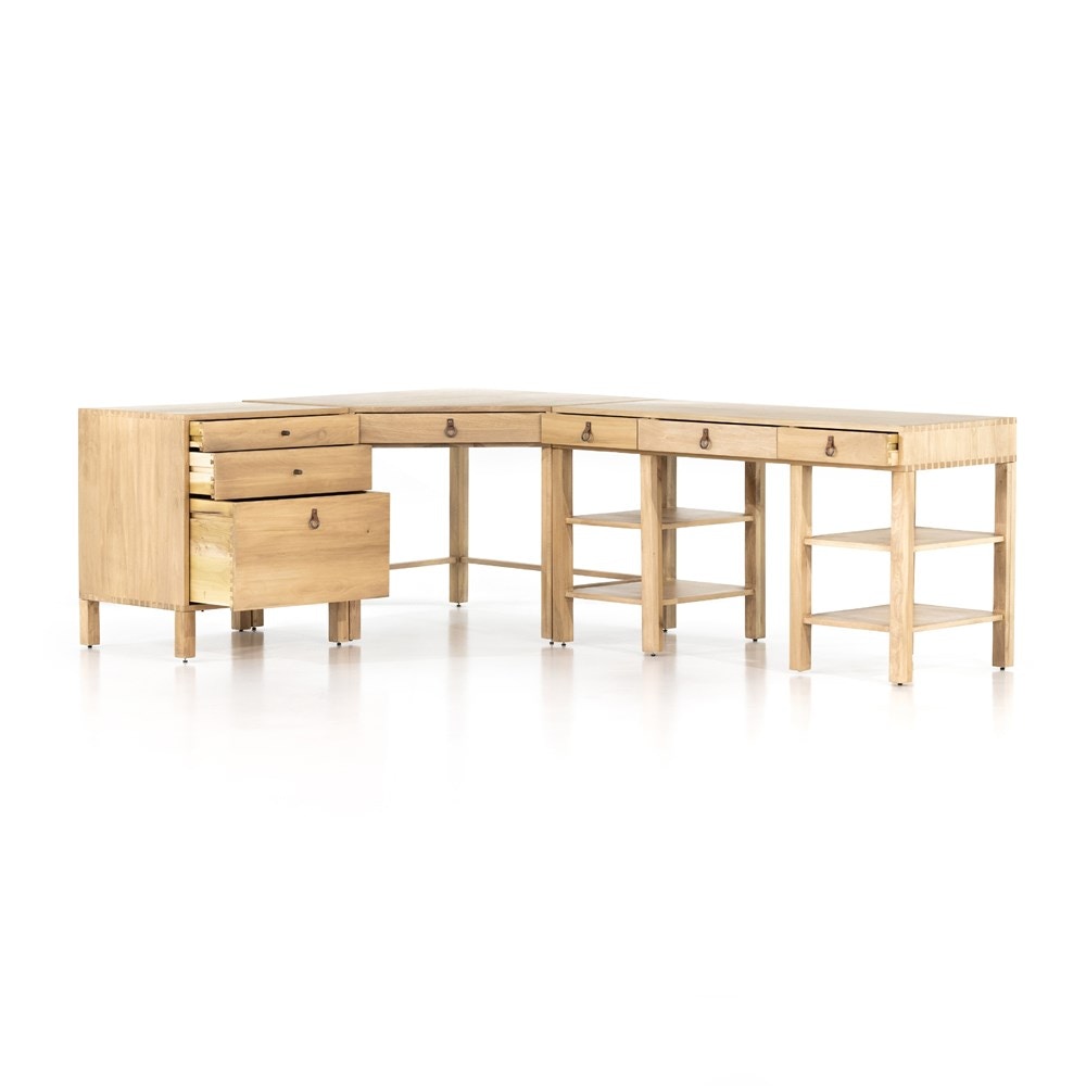 Four Hands Isador Modular Desk W Filing Cabinet 231969-001 - Portland ...