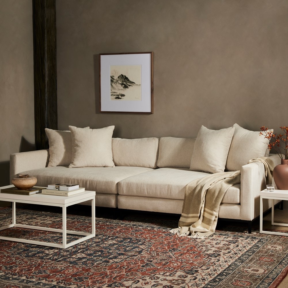 Four Hands Juniper 2 Piece Sectional Alcott Fawn 238105-001 - Portland ...