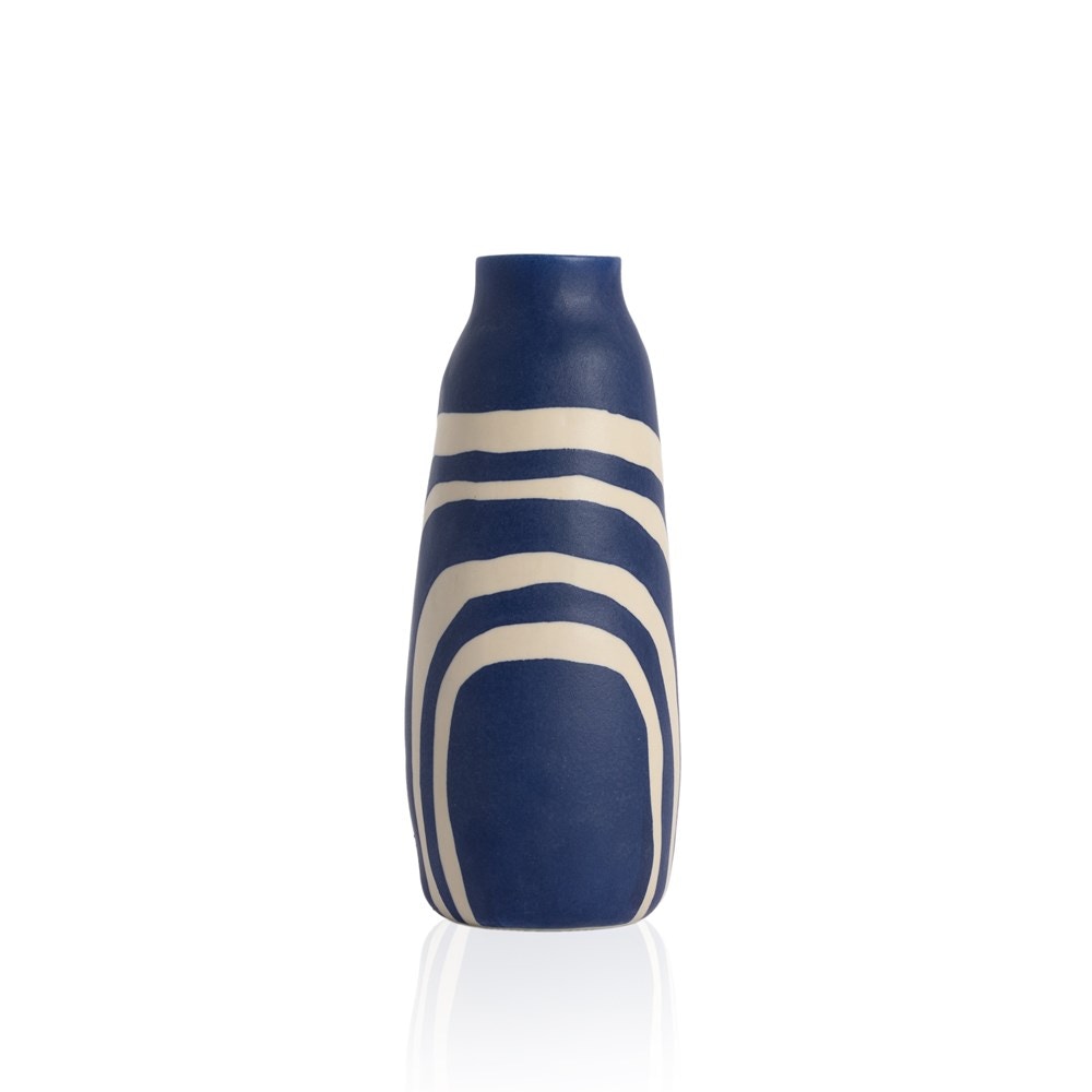 Four Hands Keshi Small Vase Blue and White Ceramic 232035-001 ...