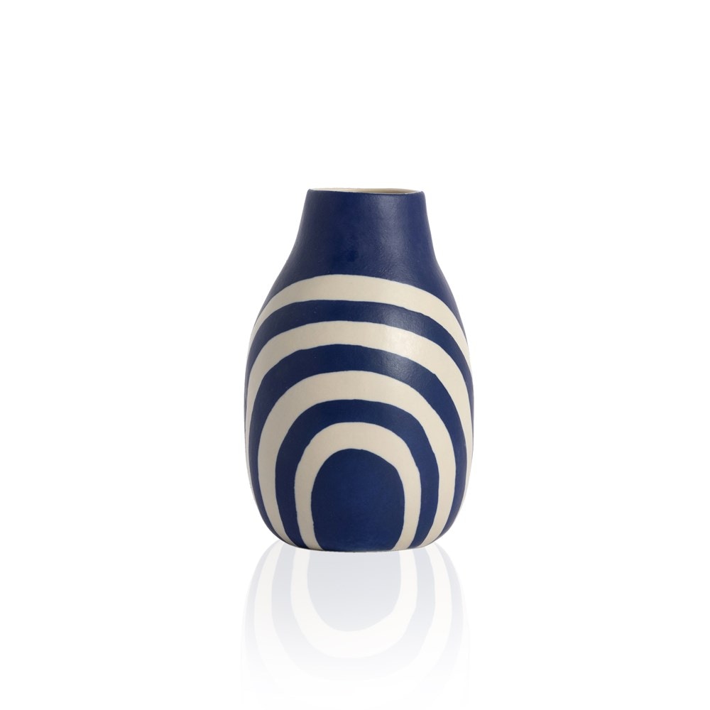 Four Hands Keshi Vase Blue and White Ceramic 231379-001 - Portland, OR ...