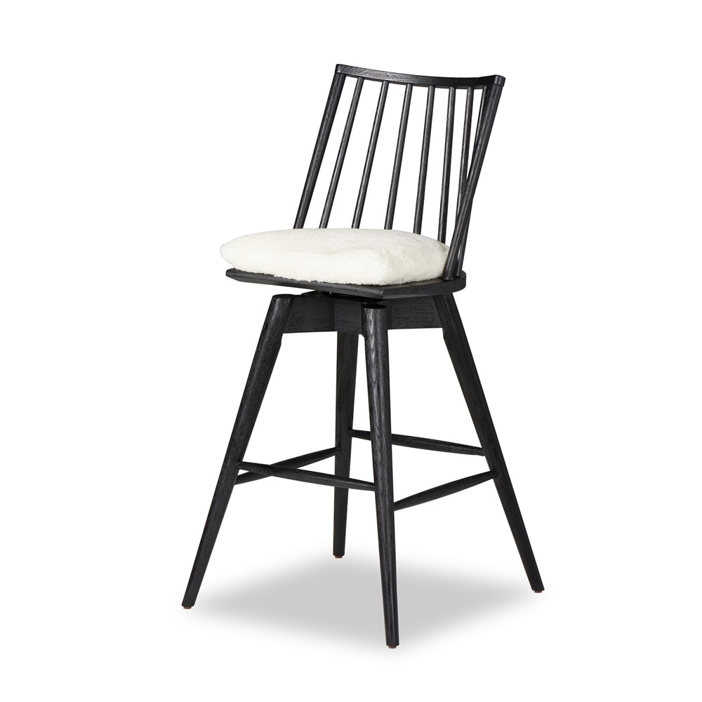 Four Hands Lewis Swivel Bar plus Counter Stool 240947-001 - Portland ...