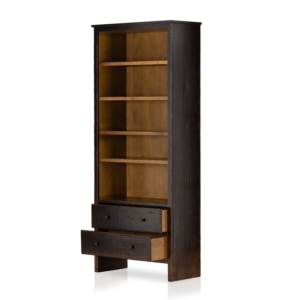 Four Hands Macgregor Bookcase Distressed Walnut 233572-001 - Portland ...