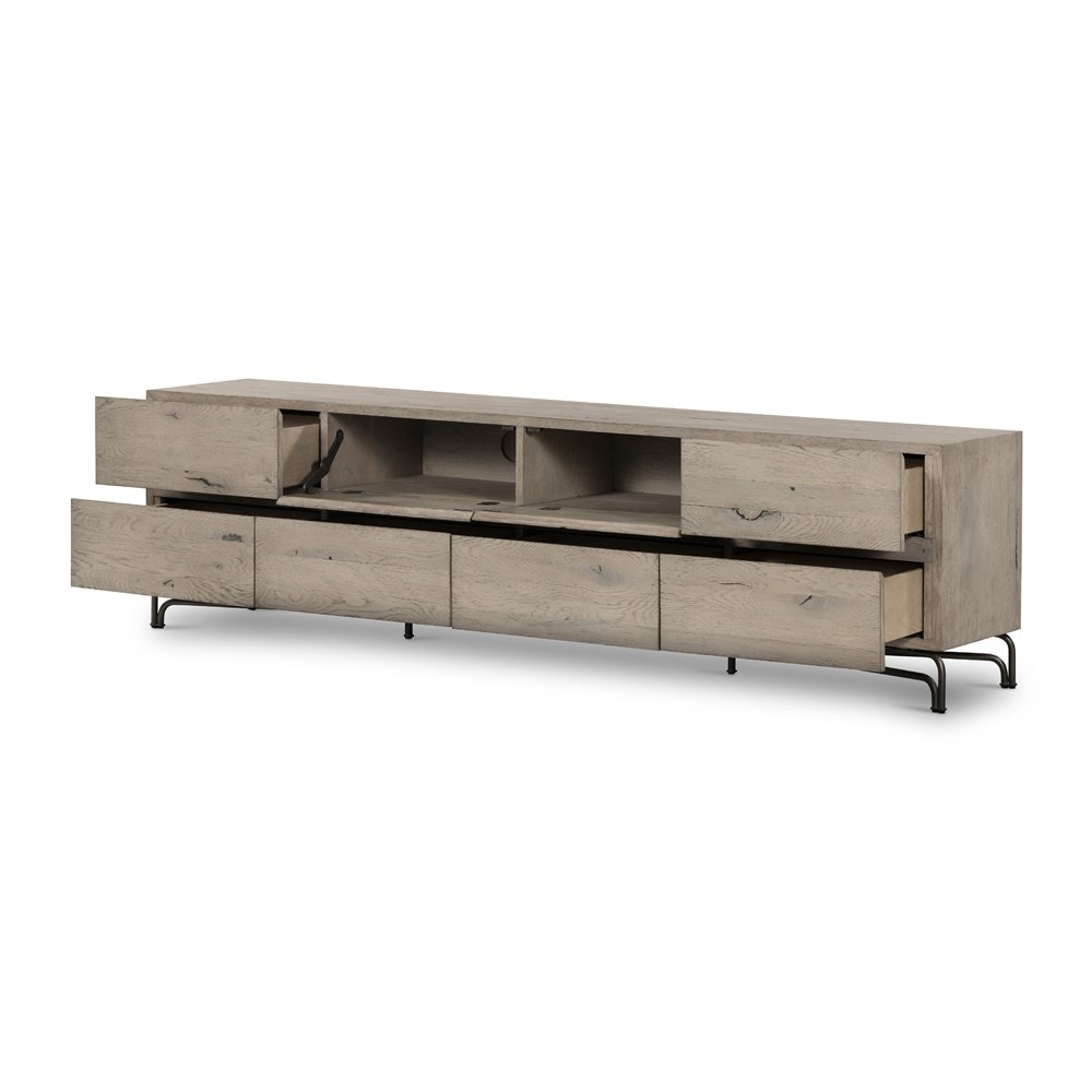 Four Hands Marion Media Console Washed Natural 230865-001 - Portland ...