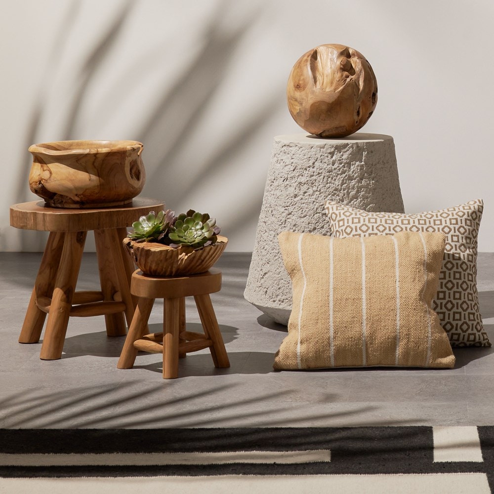 Four Hands Meno Outdoor Bowl Teak Root 227662-001 - Portland, OR | Key ...