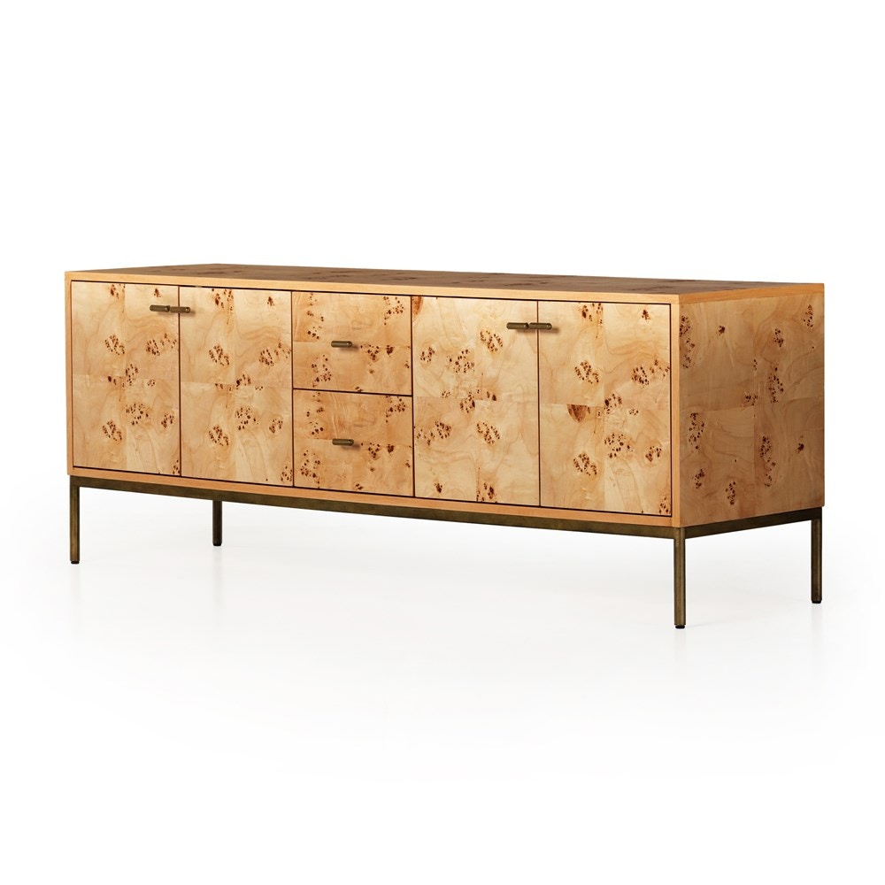 Four Hands Mitzie Media Console Amber Mappa Burl 229263-003 - Portland ...