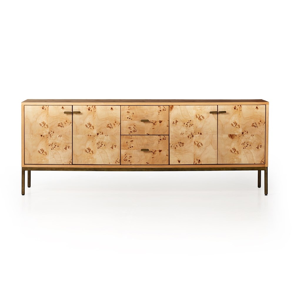 Four Hands Mitzie Media Console Amber Mappa Burl 229263-003 - Portland ...