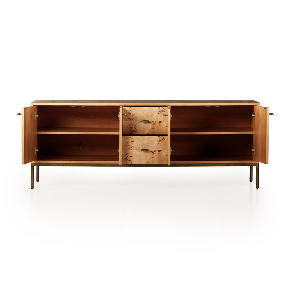 Four Hands Mitzie Media Console Amber Mappa Burl 229263-003 - Portland ...