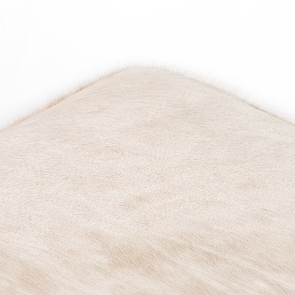 Four Hands Oaklynn Ottoman 32 inch Buff Hair On Hide 227808-004 ...