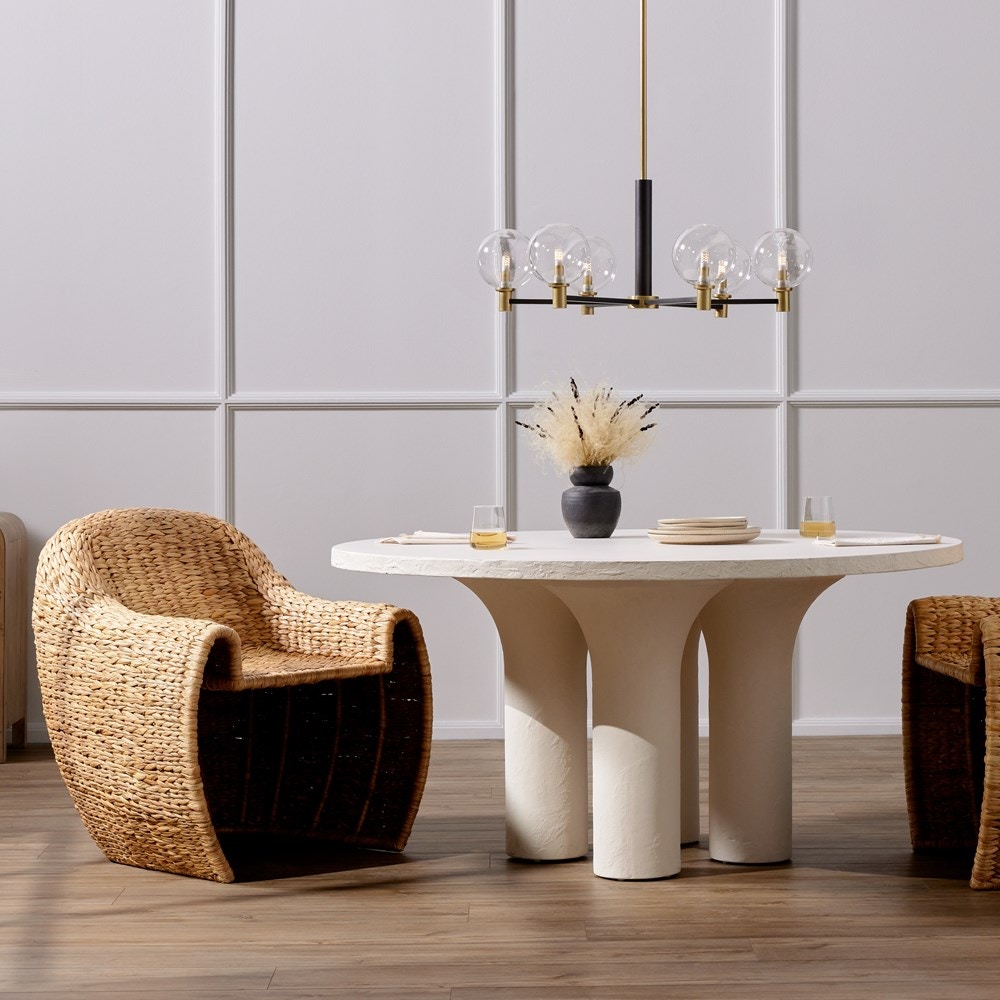 Four Hands Parra Round Dining Table Plaster Molded 237447-001 ...