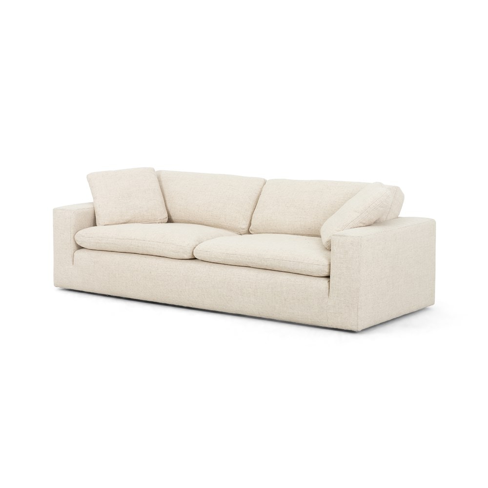 Four Hands Plume Sofa 96 inch Thames Cream 106191 008 Portland OR Key Home Furnishings