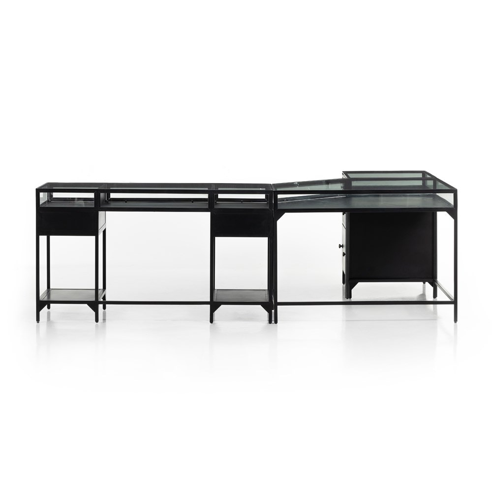 Four Hands Shadow Box Desk With Filing Cabinet 228789-001 - Portland ...