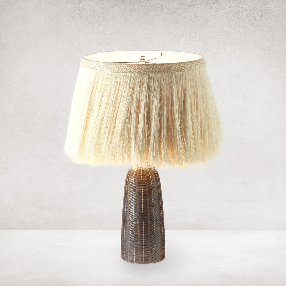 Four Hands Sisa Table Lamp Earthtone Striped Ceramc 229309-001 ...