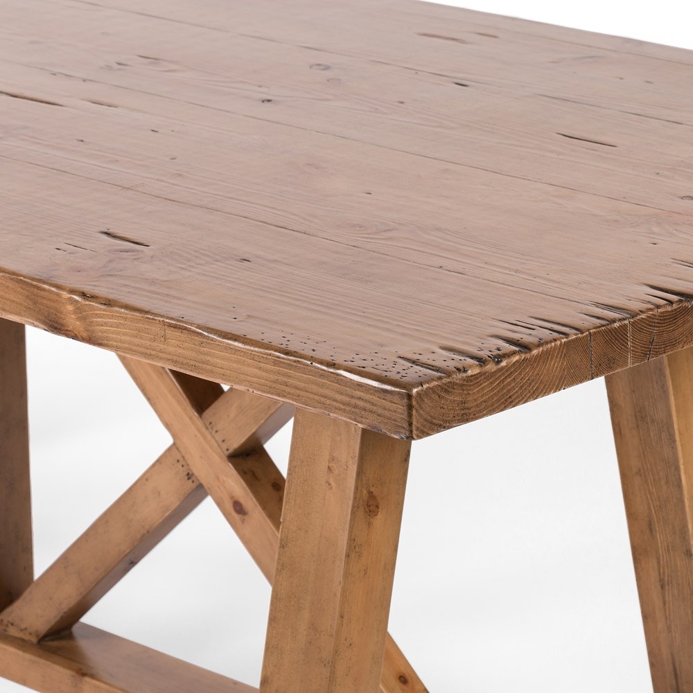 Four Hands Trellis 84 inch Dining Table Waxed Pine 230710-001 ...