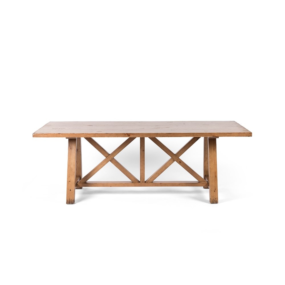 Four Hands Trellis 84 inch Dining Table Waxed Pine 230710-001 ...