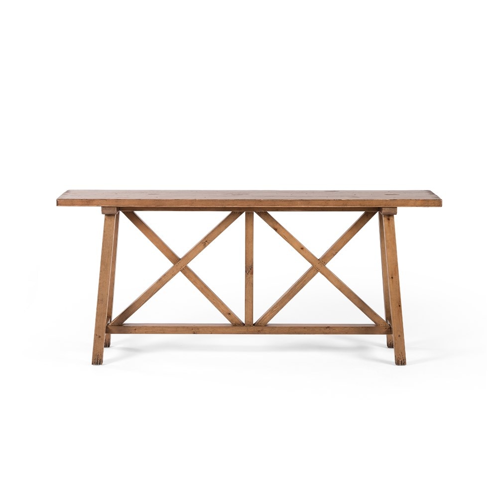 Four Hands Trellis Console Table Waxed Pine 230715-001 - Portland, OR ...