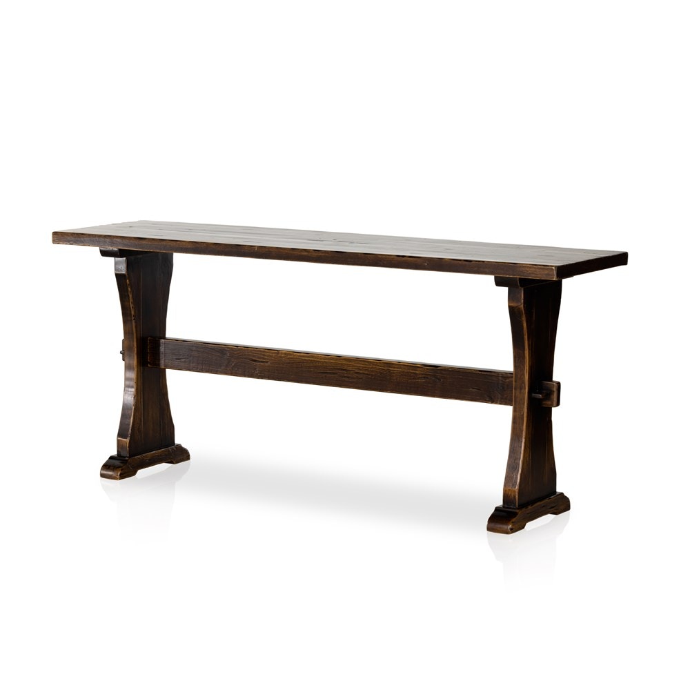 Four Hands Trestle Console Table Distressed Walnut 233786-001 ...
