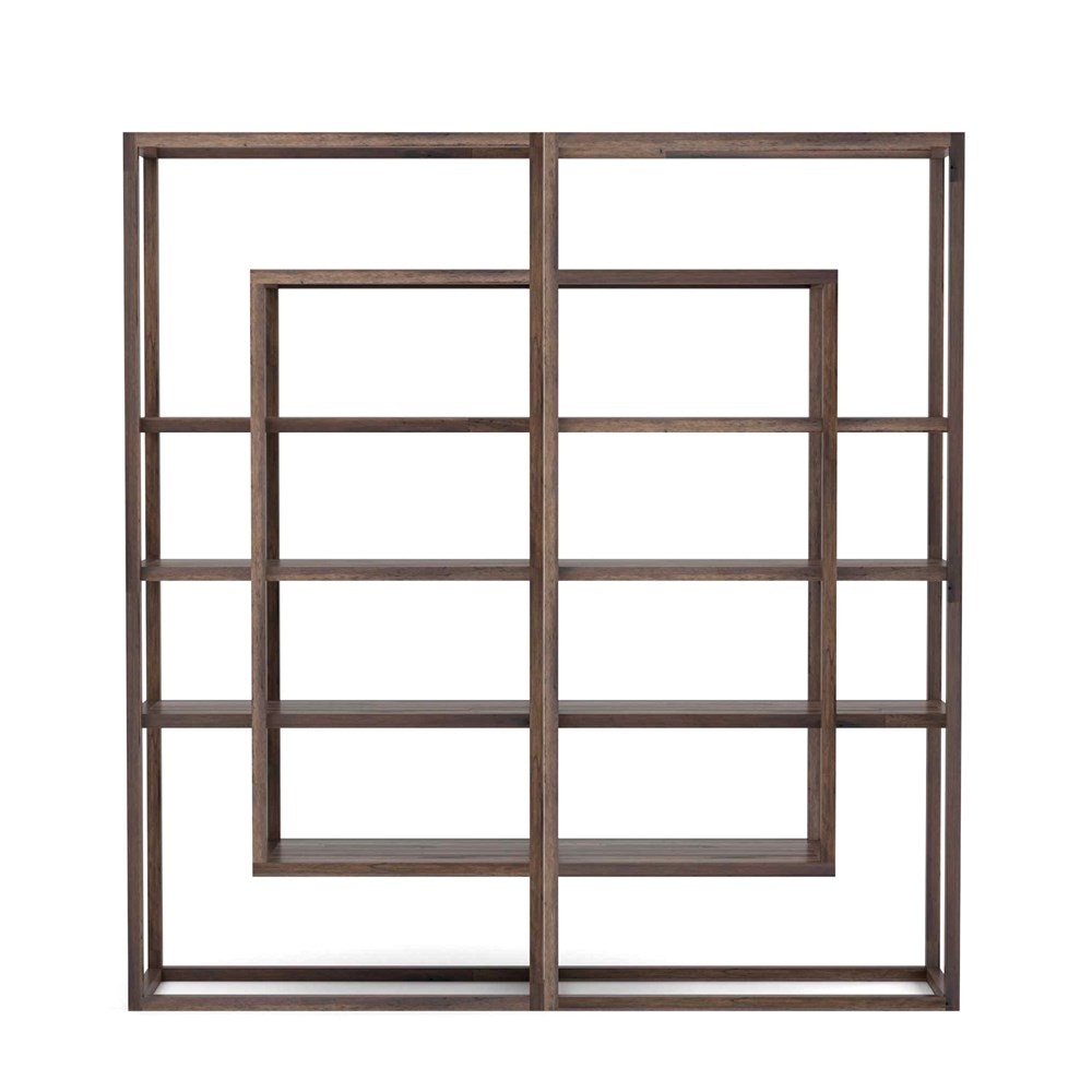 Four Hands Waylon Double Bookshelf Harvest Brown 232215-001 - Portland ...