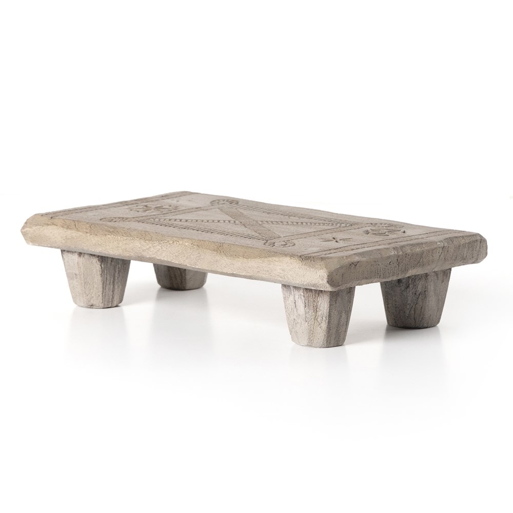 Four Hands Wood Carved Stand Aged Grey 231171-001 - Portland, OR | Key ...