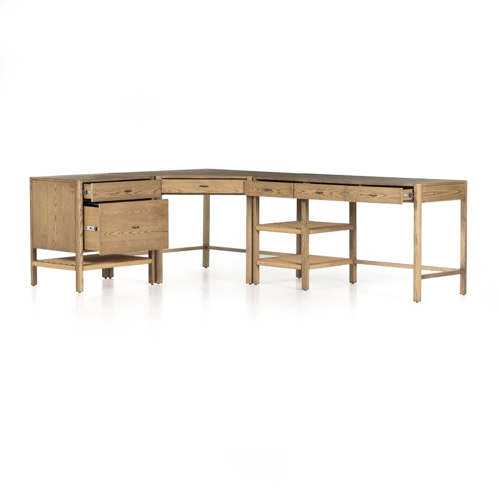 Four Hands Zuma Modular Desk With Filing Cabinet Dune 235770-001 ...