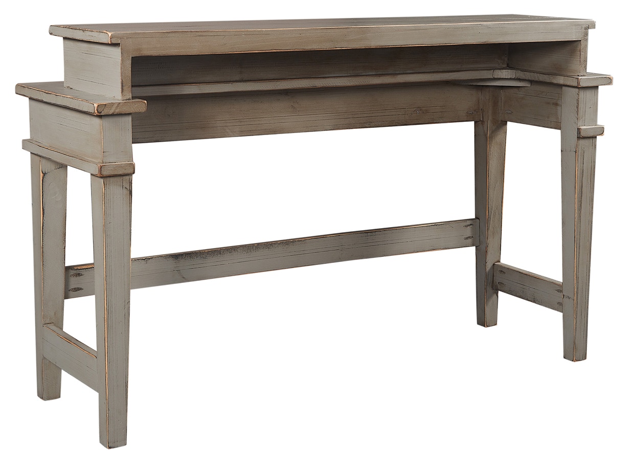 aspenhome Reeds Farm Console Bar Table with Two Stools I358-9151-WGY ...