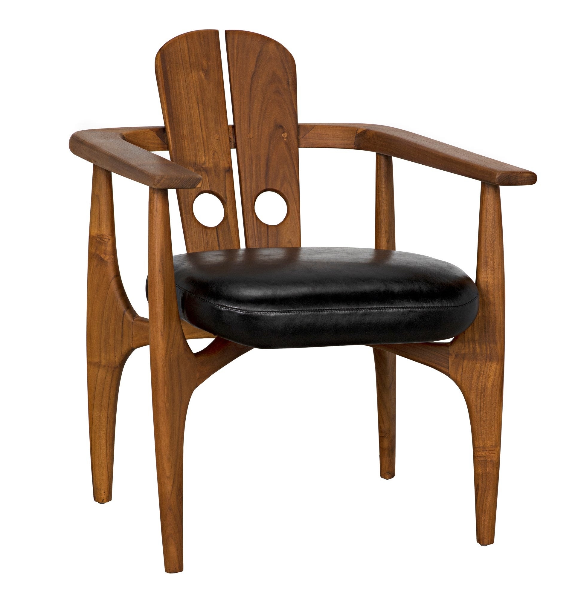 Noir Kato Chair, Teak with Leather AE-239T - Portland, OR | Key Home ...