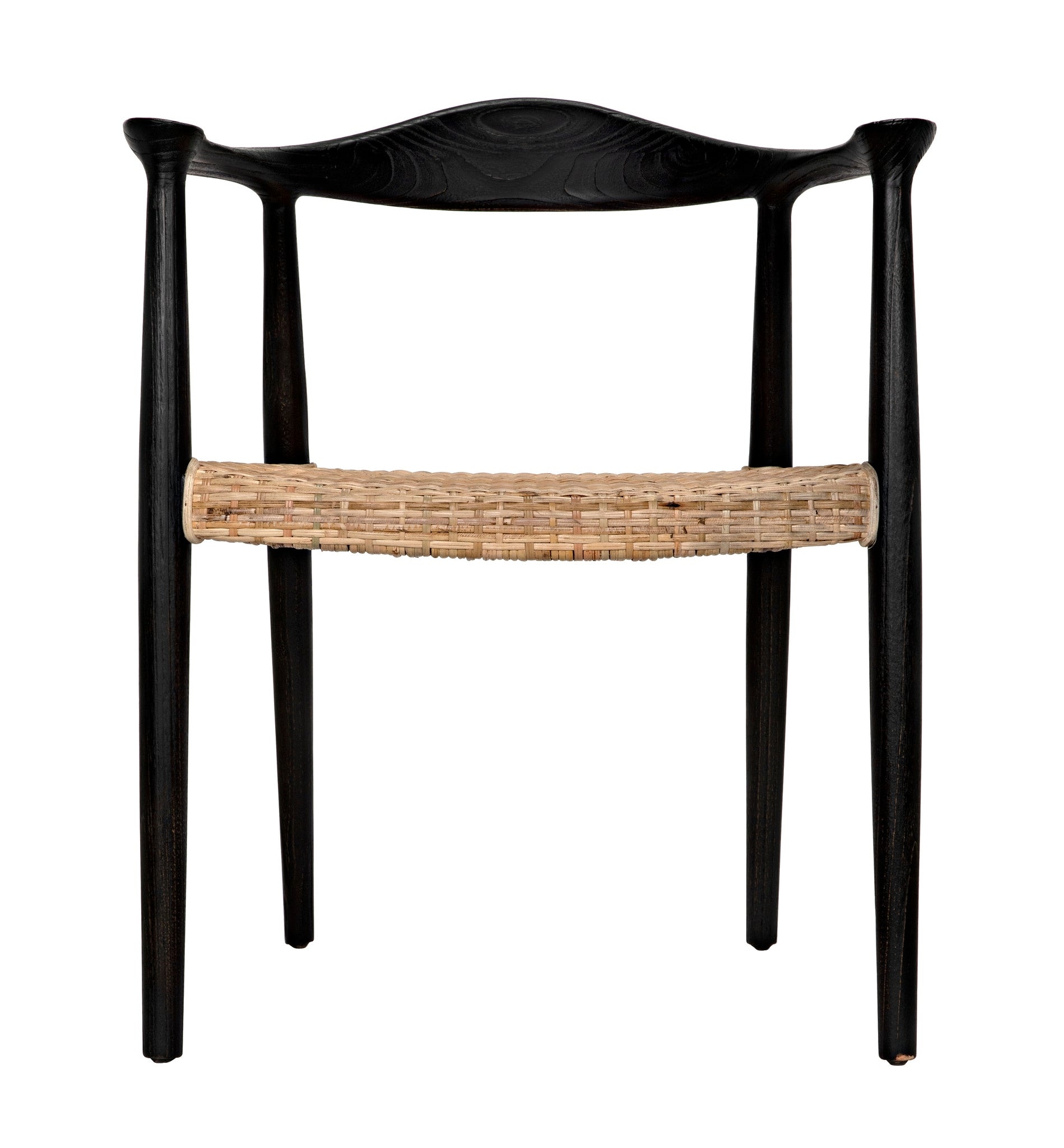 Noir Dallas Chair, Black Burnt with Rattan AE-36BB - Portland, OR | Key ...