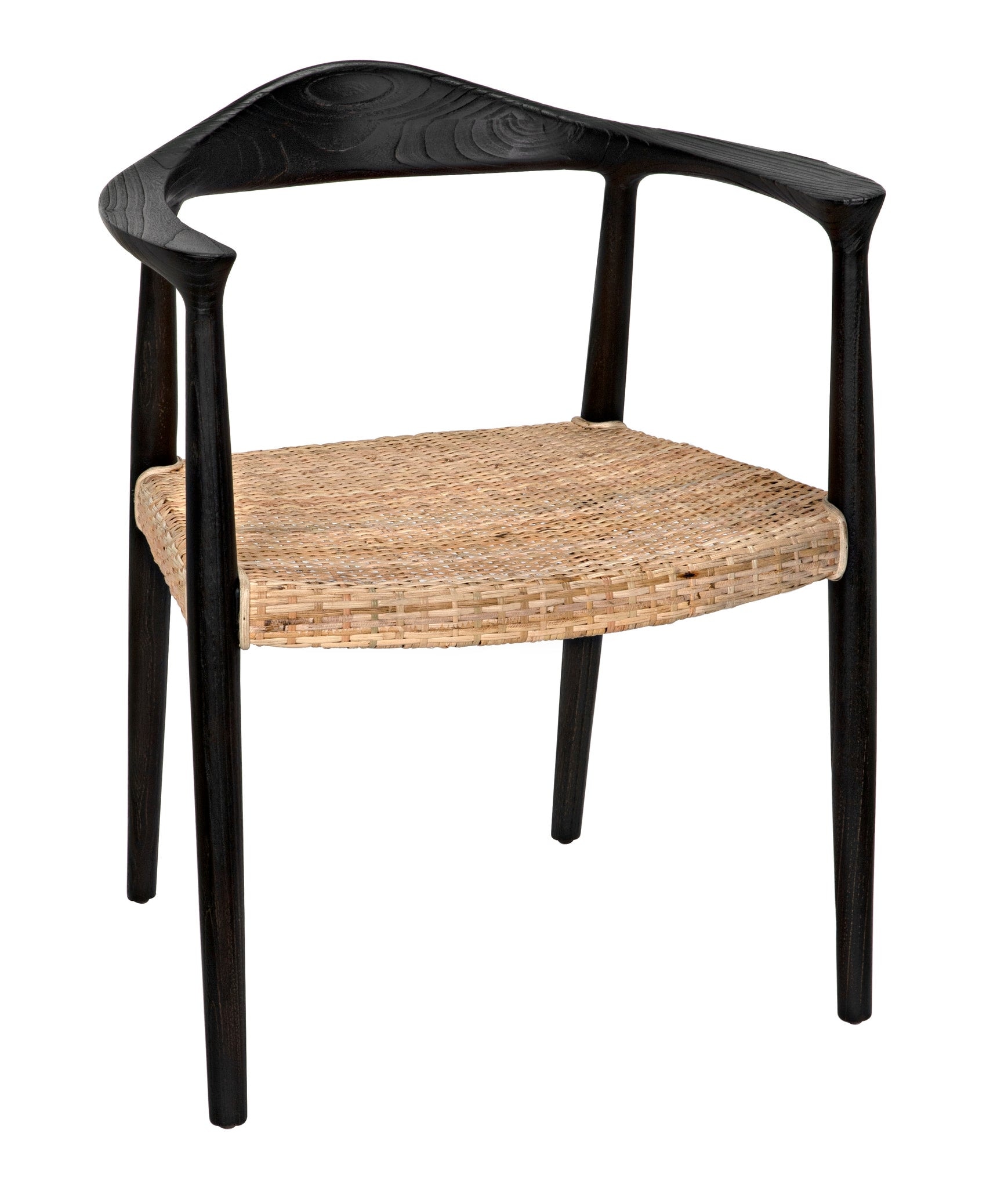 Noir Dallas Chair, Black Burnt with Rattan AE-36BB - Portland, OR | Key ...