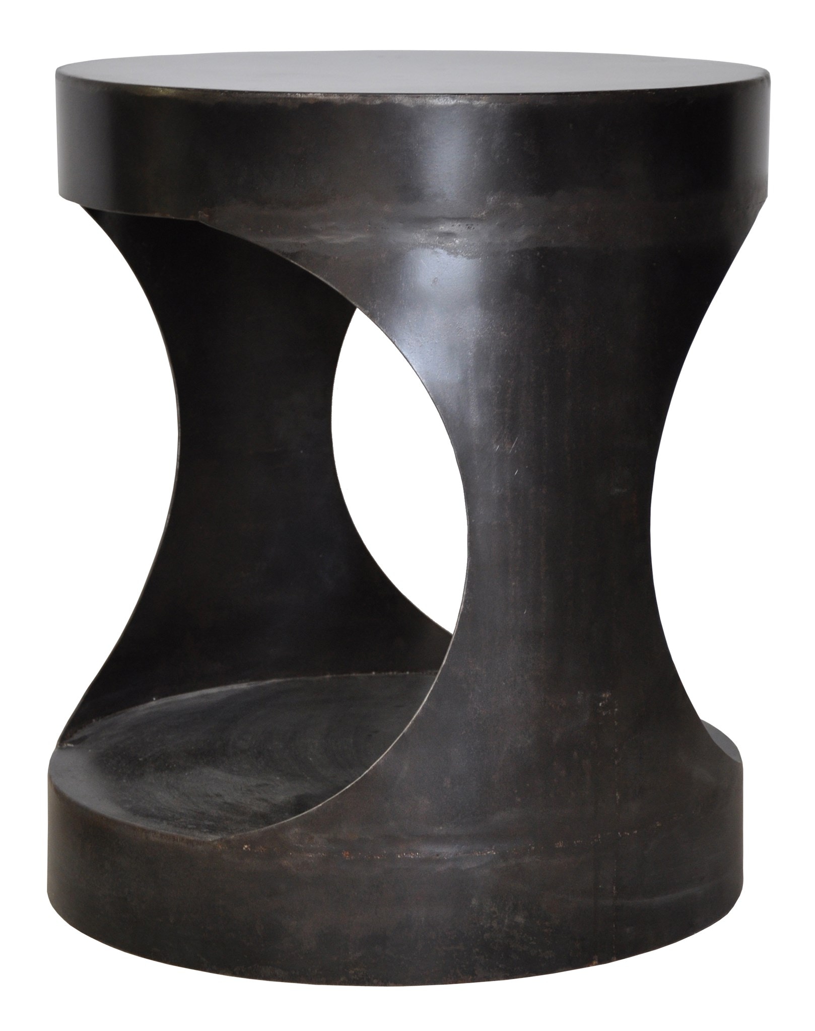 Noir Eclipse Round Side Table Black Metal GTAB302MTB - Portland, OR ...
