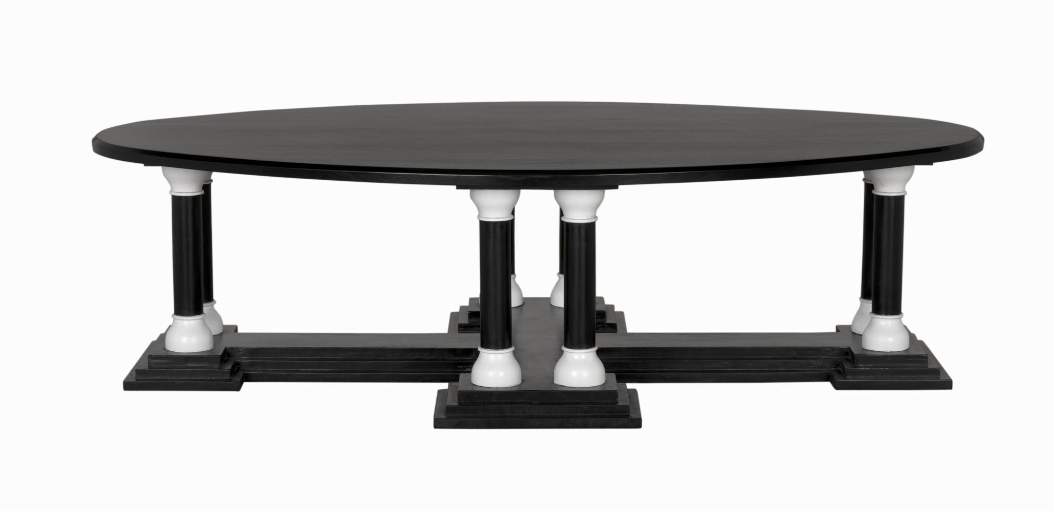 Noir Desoto Coffee Table, Hand Rubbed Black and Solid White ...
