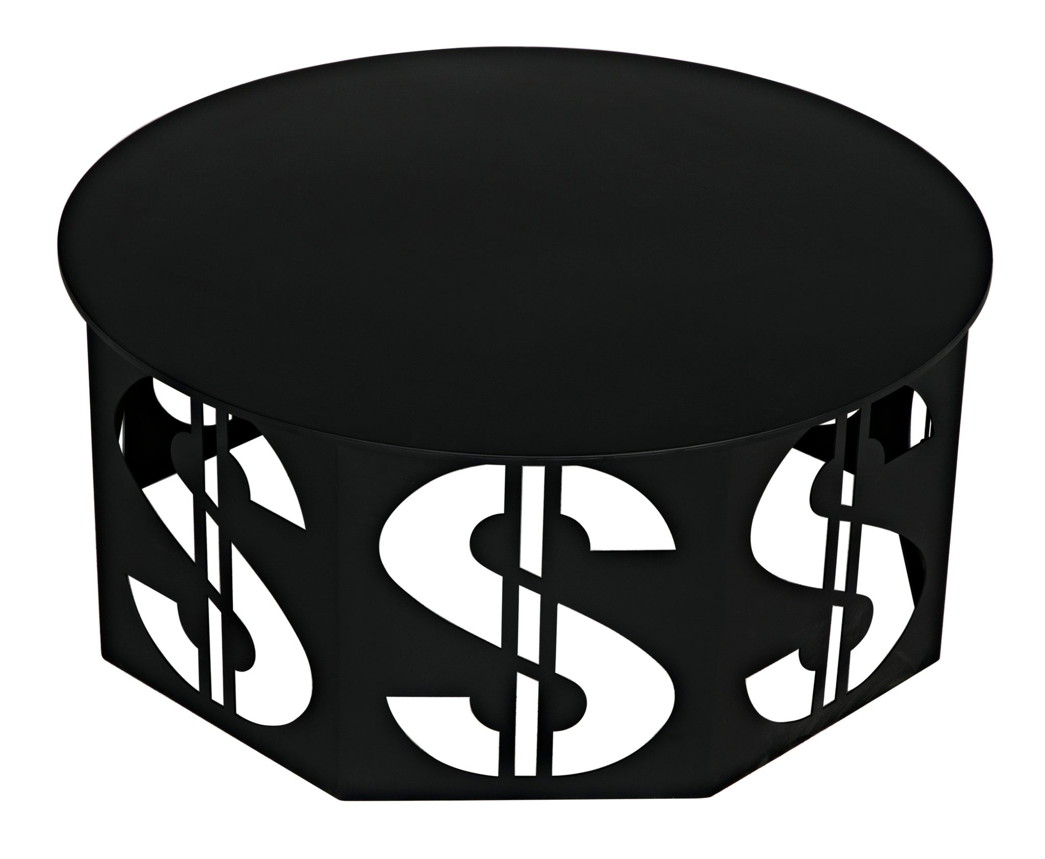 Noir Dollar Coffee Table, Black Steel GTAB1119MTB - Portland, OR | Key ...