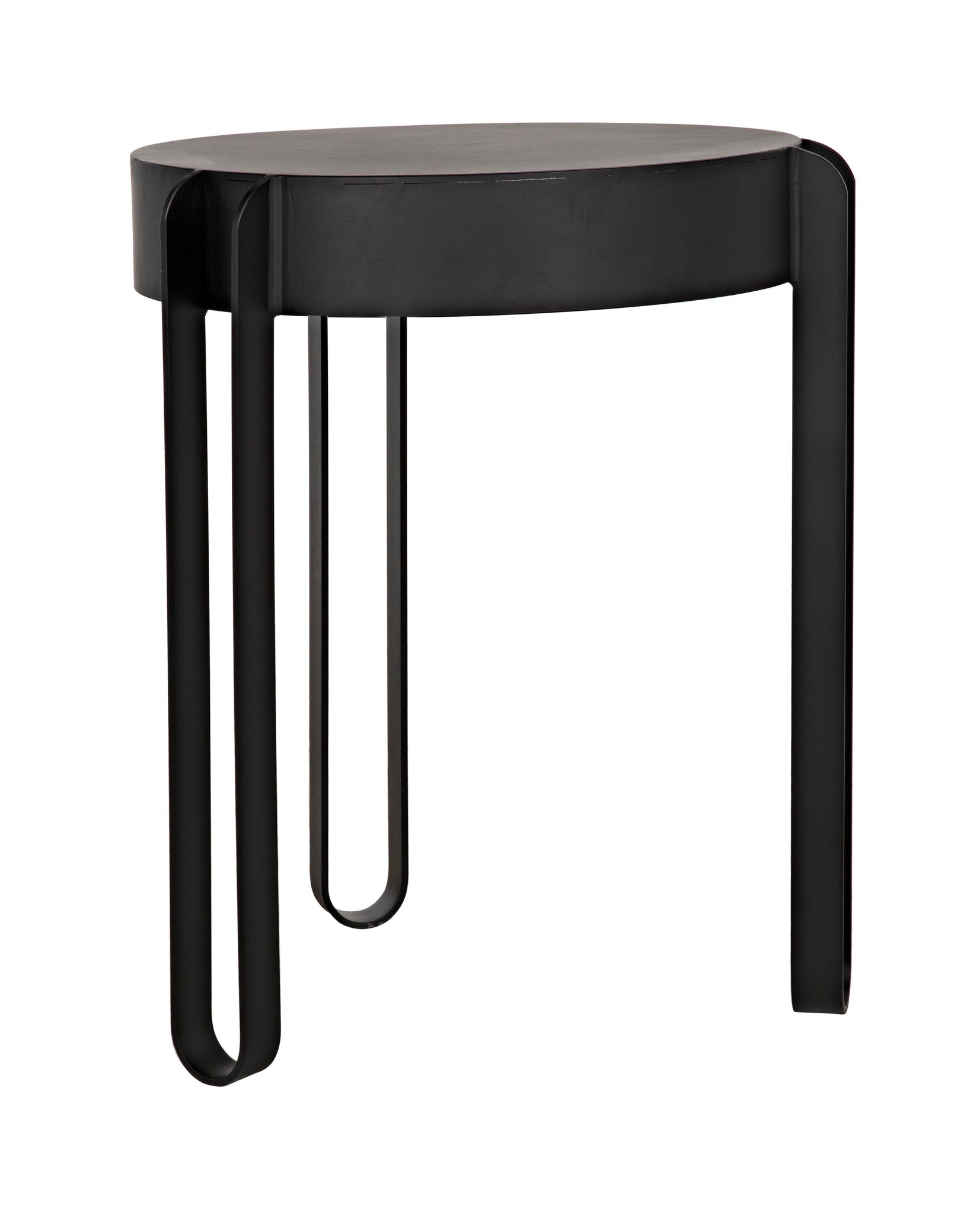 Noir Marcellus Side Table, Black Metal GTAB953MTB - Portland, OR | Key Home Furnishings