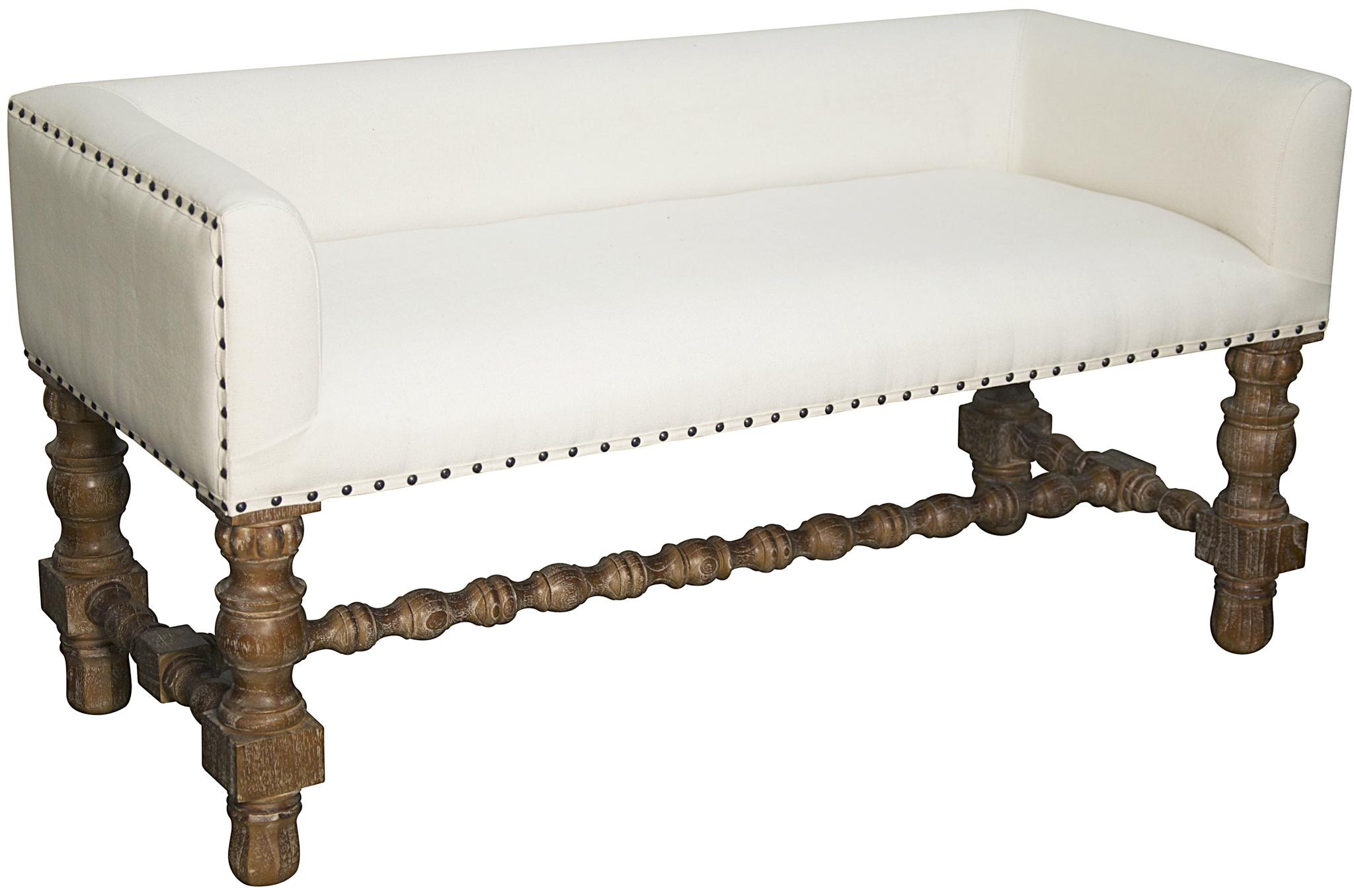Noir Lagos Bench Grey Wash GBEN112GW - Portland, OR | Key Home Furnishings
