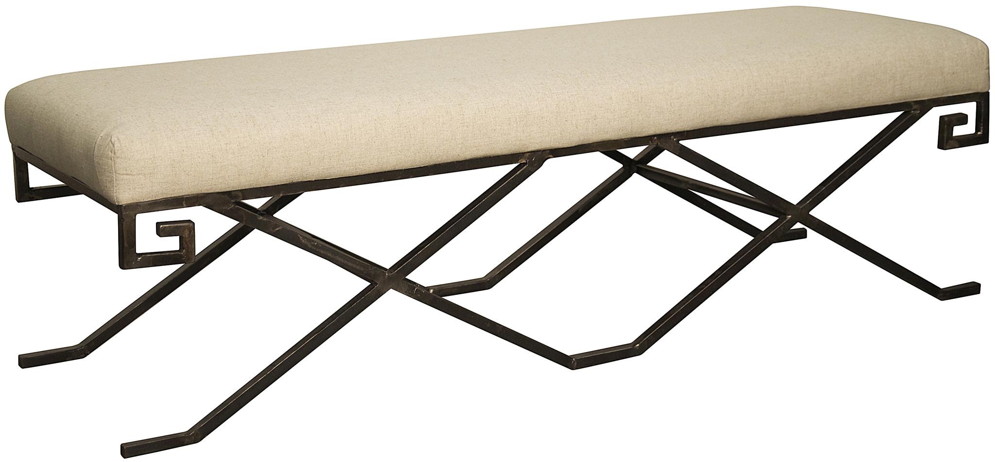 Noir Ming Bench Metal GBEN128MT - Portland, OR | Key Home Furnishings