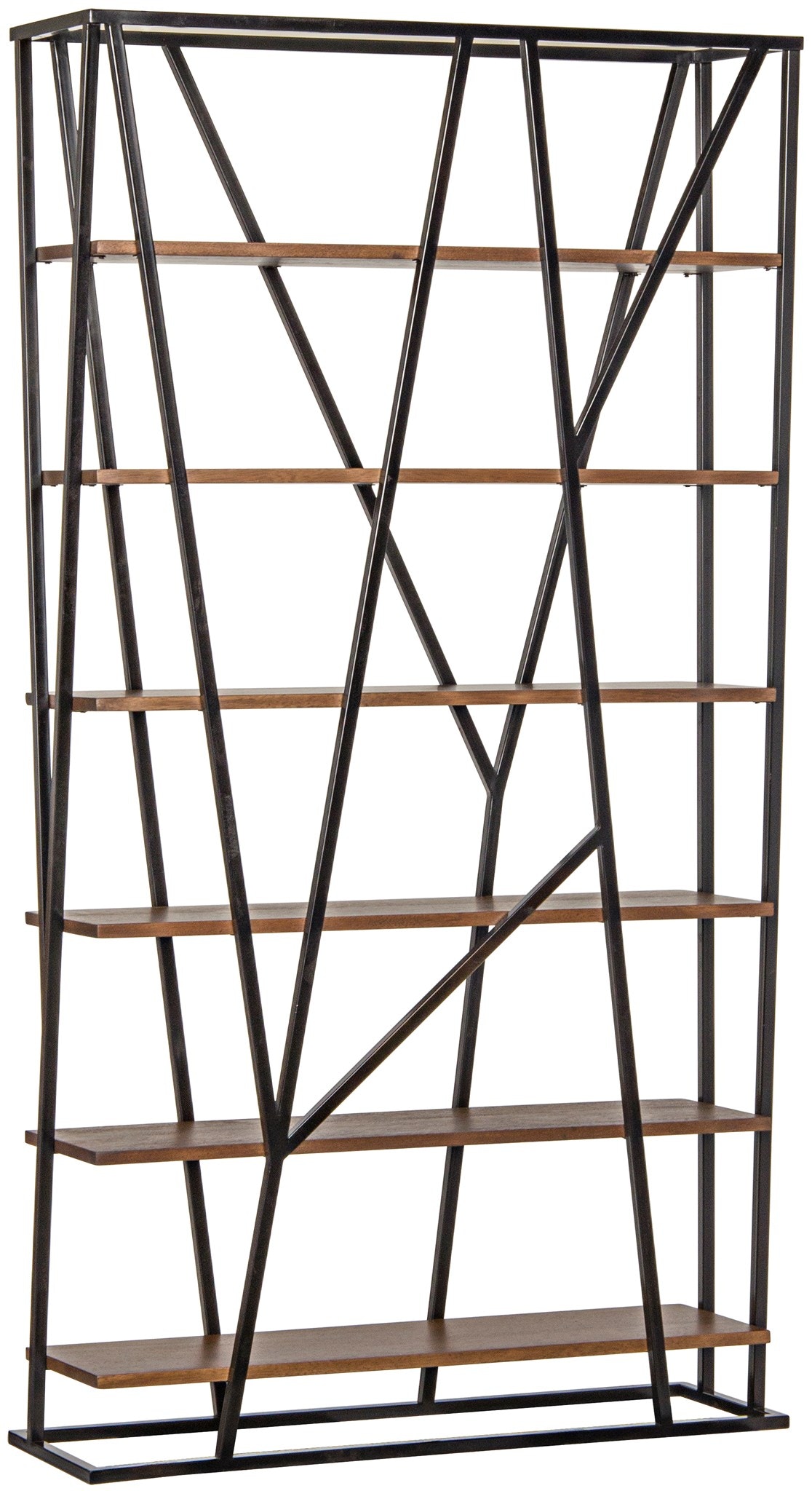 Noir Pole Bookcase With Black Metal GBCS163MTB - Portland, OR | Key ...