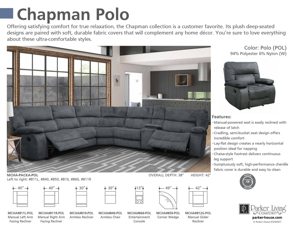 Parker House Chapman Sectional MCHA-PACKA-POL - Portland, OR | Key Home ...