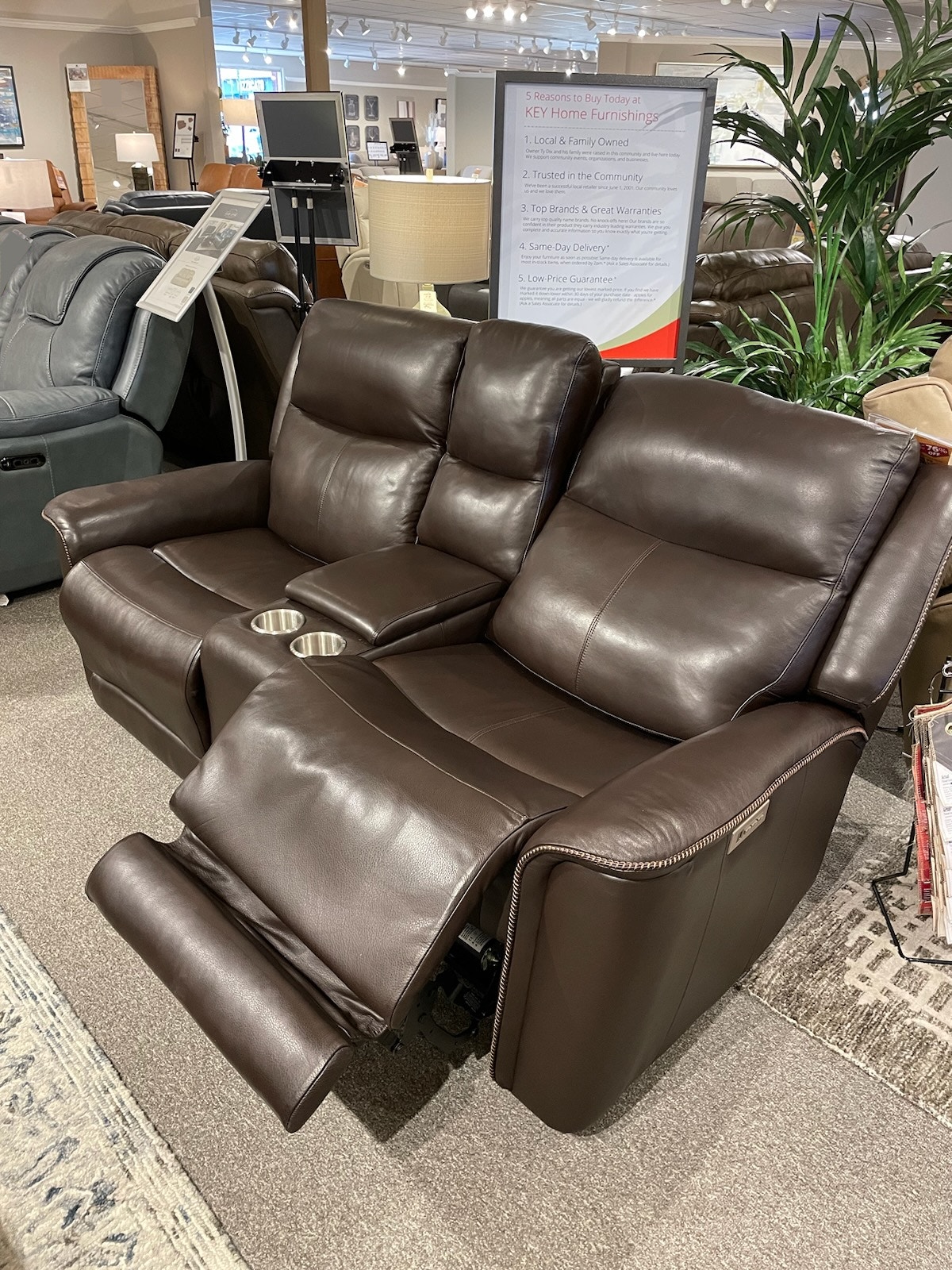 Stanton Power Headrest Reclining Console Loveseat 76185B - Portland, OR ...
