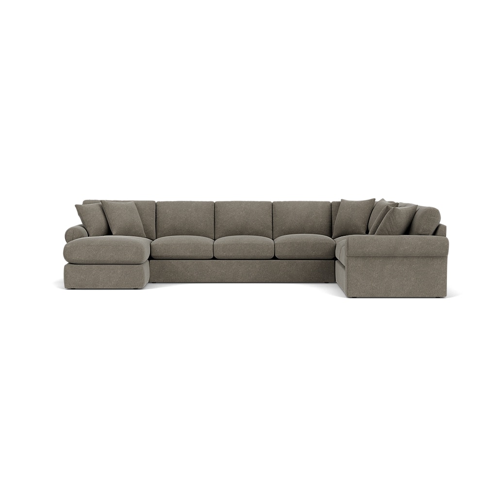 Stanton 524-Sectional-Domain-Dove - Portland, OR | Key Home Furnishings