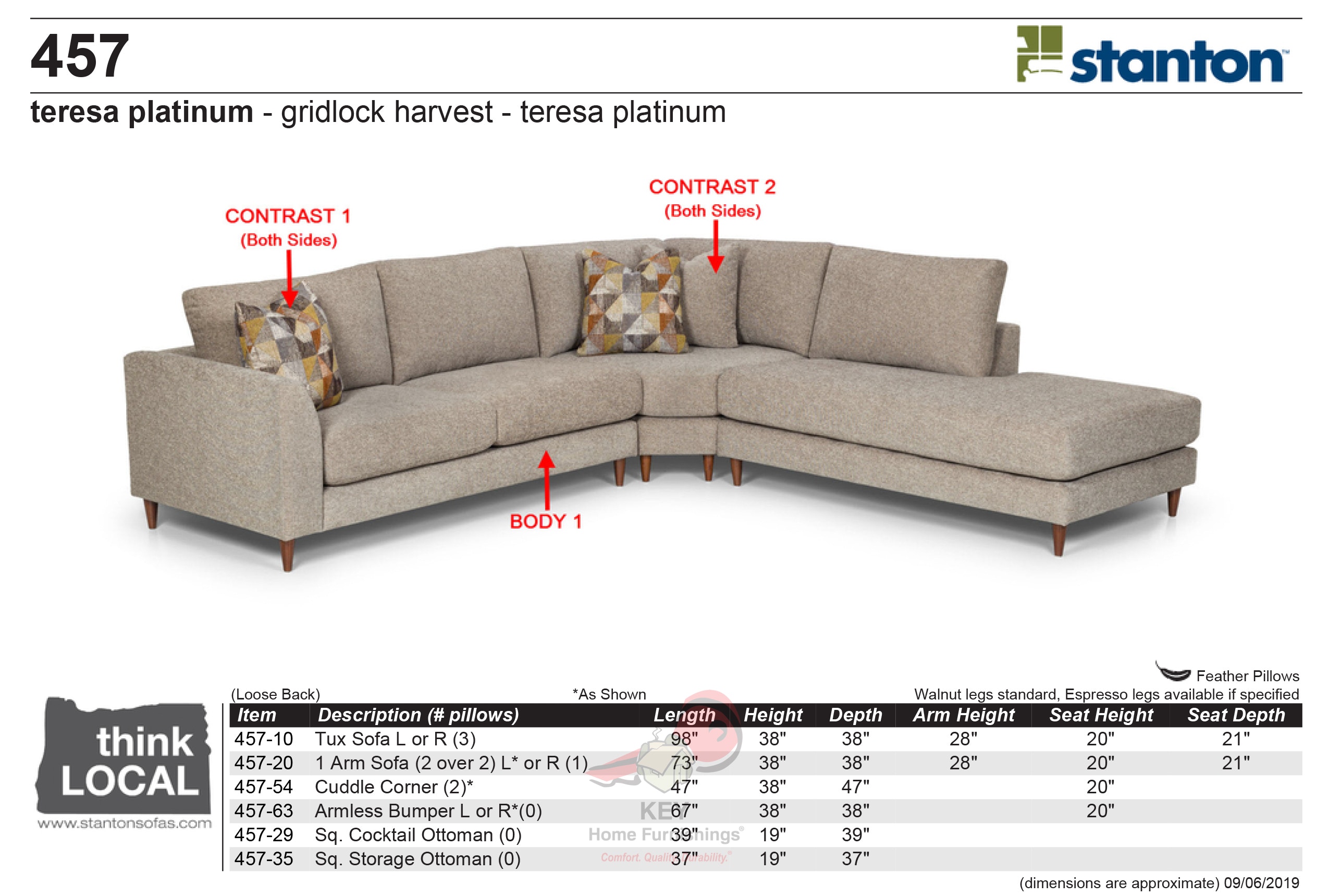 Stanton Cuddle Corner 45754 - Portland, OR | Key Home Furnishings