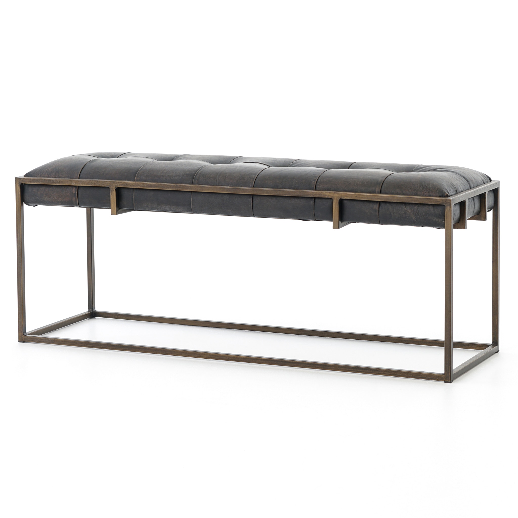 Four hands leather bench store