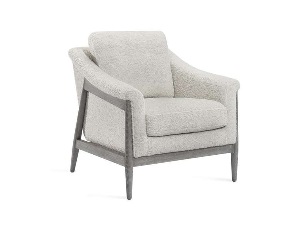 Interlude Home Living Room Layla Occasional Chair - Haze Shearling ...