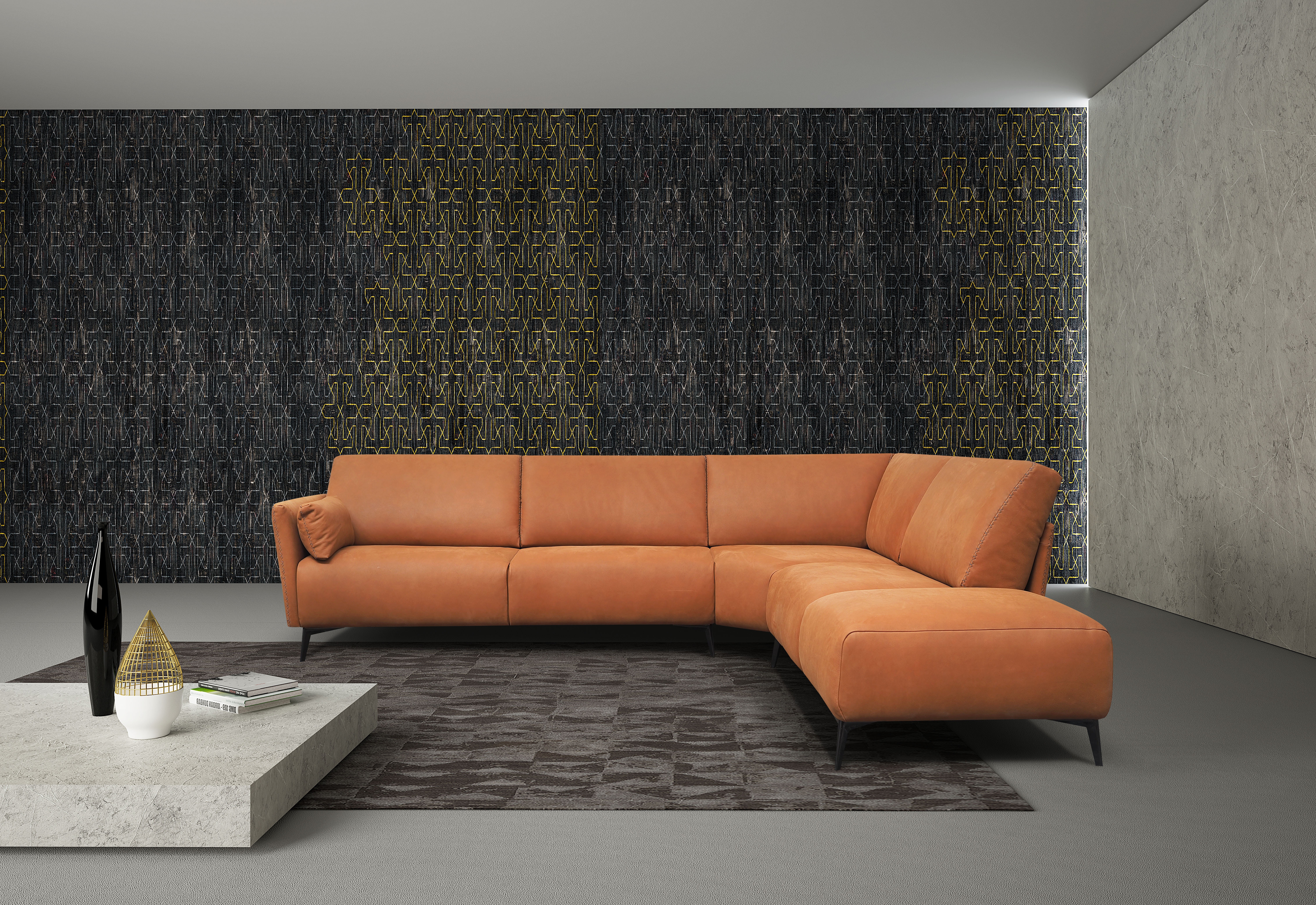 Bracci Living Room Icaro Sectional - Noel Furniture - Houston, TX