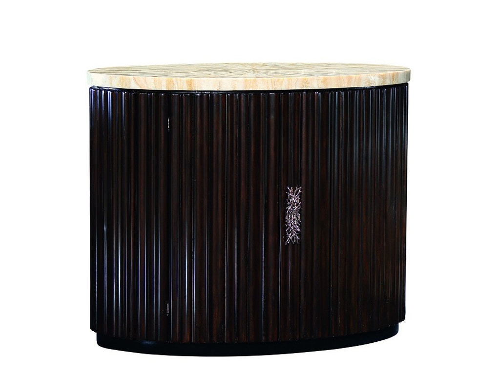 Marge Carson Bedroom Malibu Oval Nightstand MLB13 - Noel Furniture ...