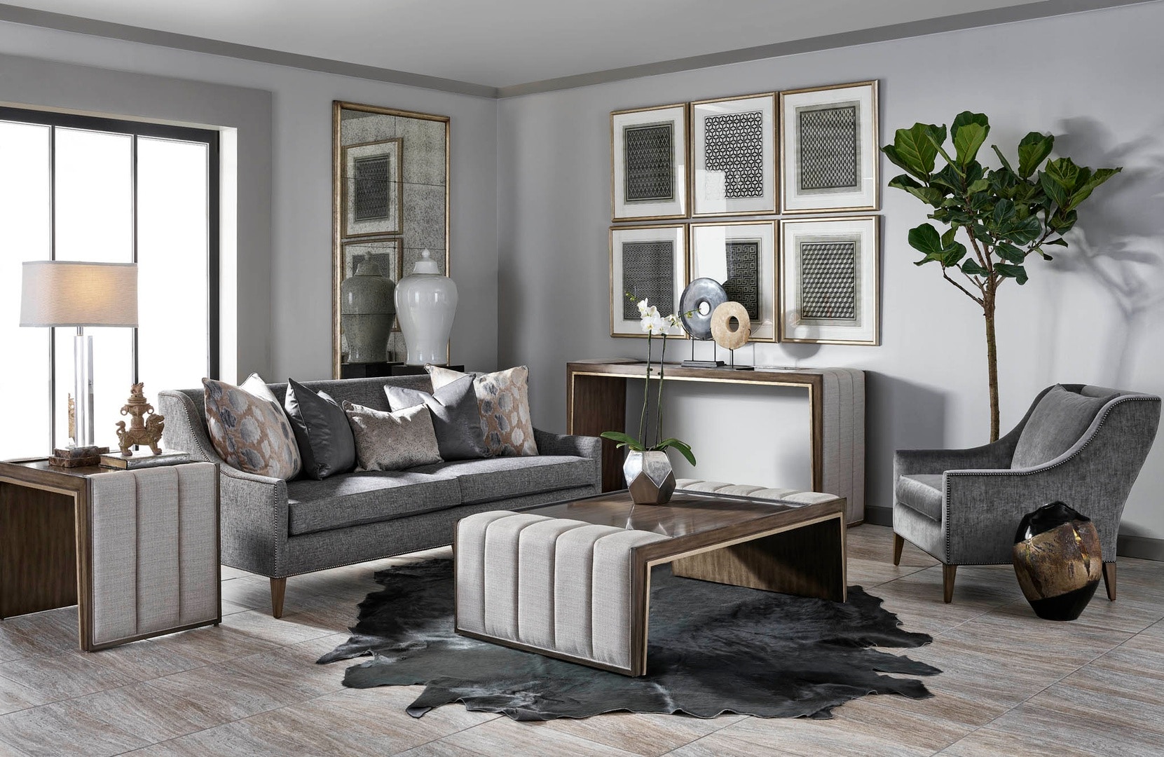 Marge Carson Living Room CASCADE CONSOLE CSD06 - Noel Furniture ...