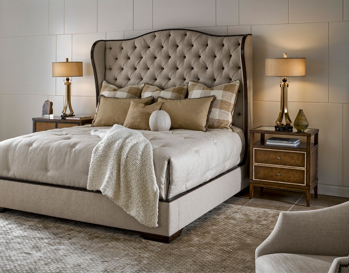 Marge Carson Bedroom Palo Alto Nightstand PAL12S - Noel Furniture ...