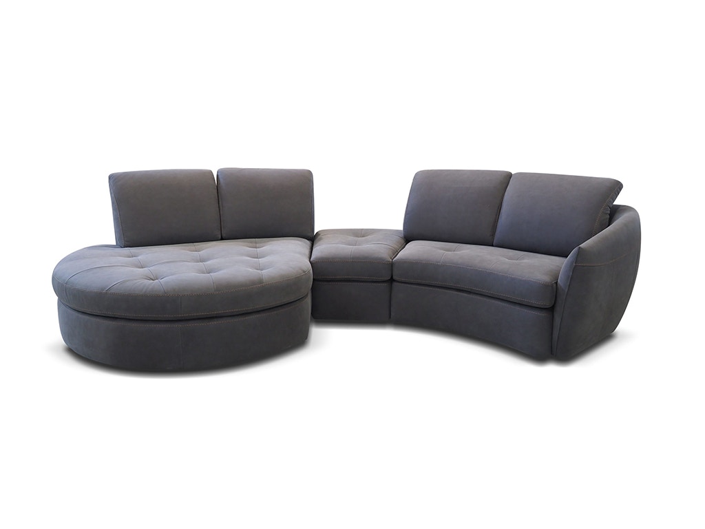 Bracci Living Room Taormina Curved Sectional - Noel Furniture - Houston, TX