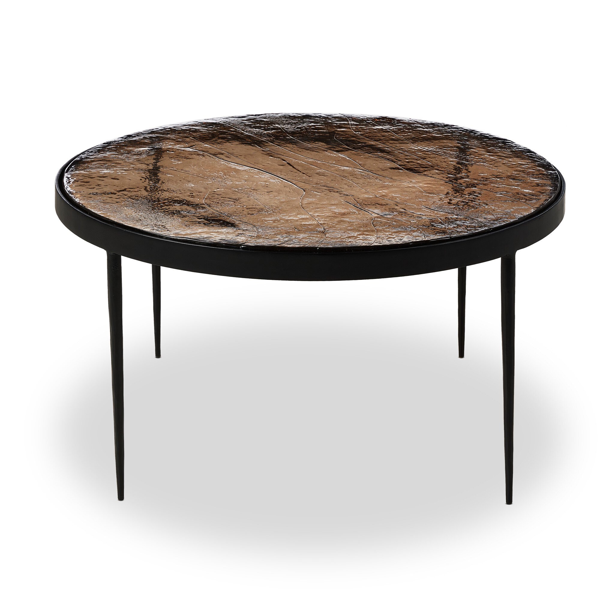 Four Hands Living Room Yoko Nesting Table - Smoked Brown Cast Glass ...