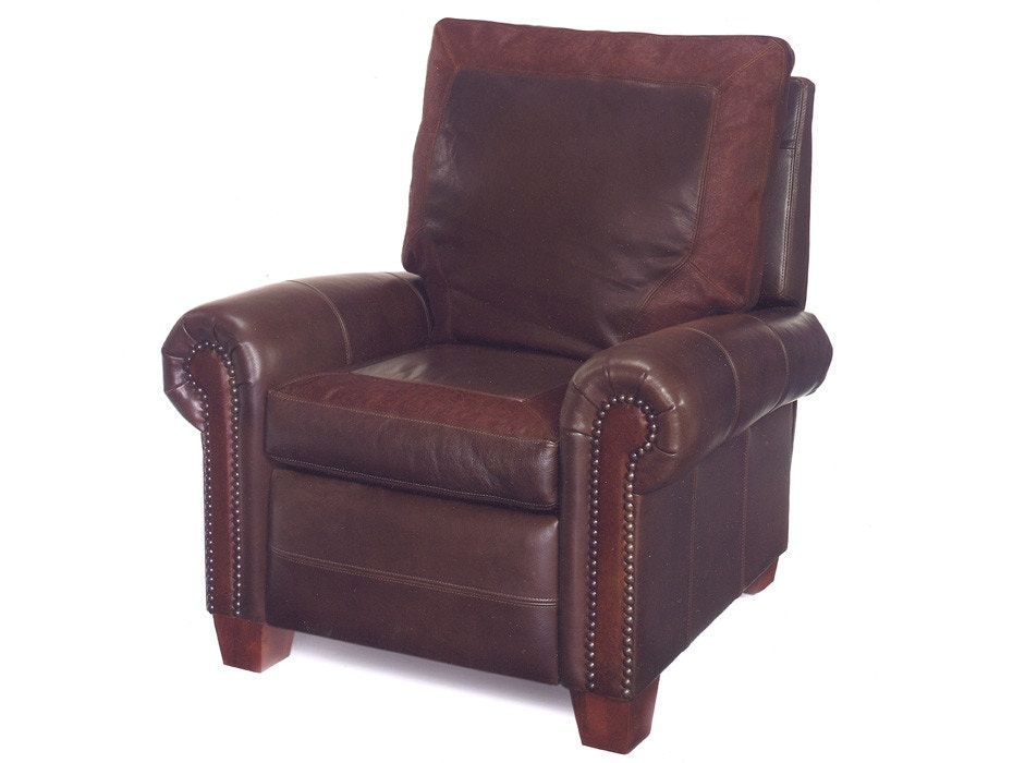 McKinley Leather Living Room Recliner Windowpane Piecing 93-SP ...